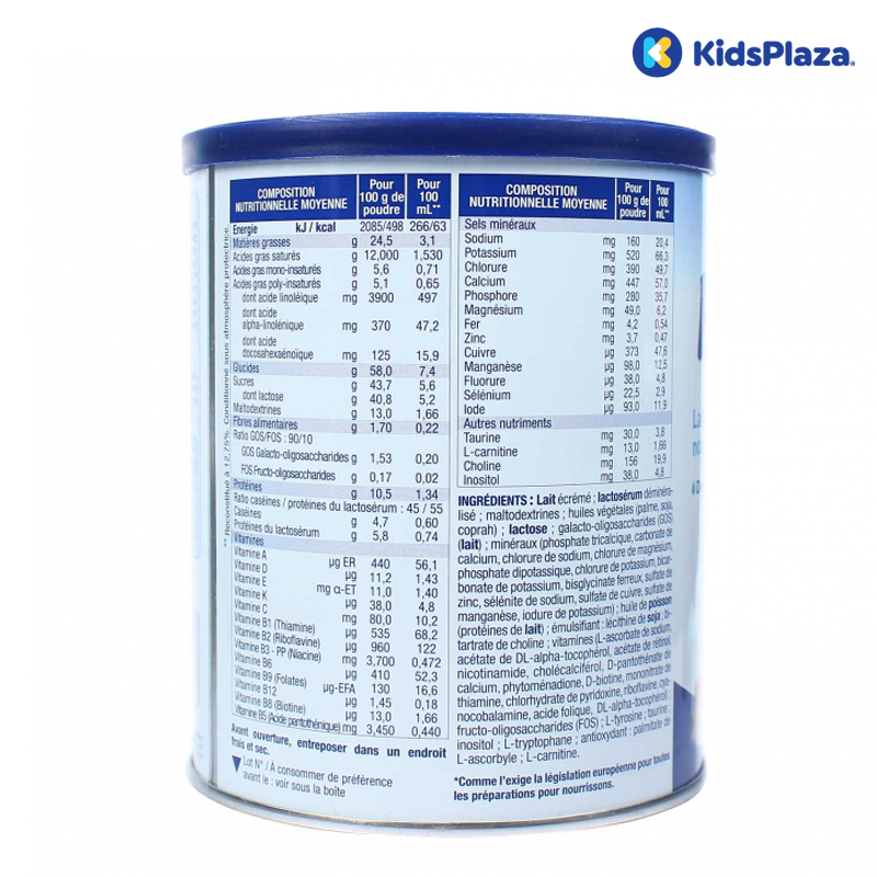 Sữa bột Physiolac số 1 400g New cho bé từ 0-6 tháng - Kids Plaza