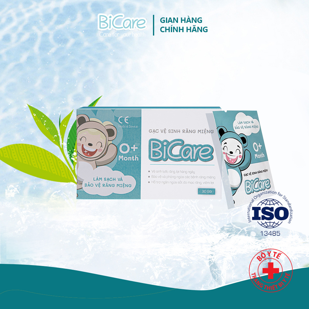 Gạc rơ lưỡi Bicare (Hộp 30 chiếc) - Kids Plaza