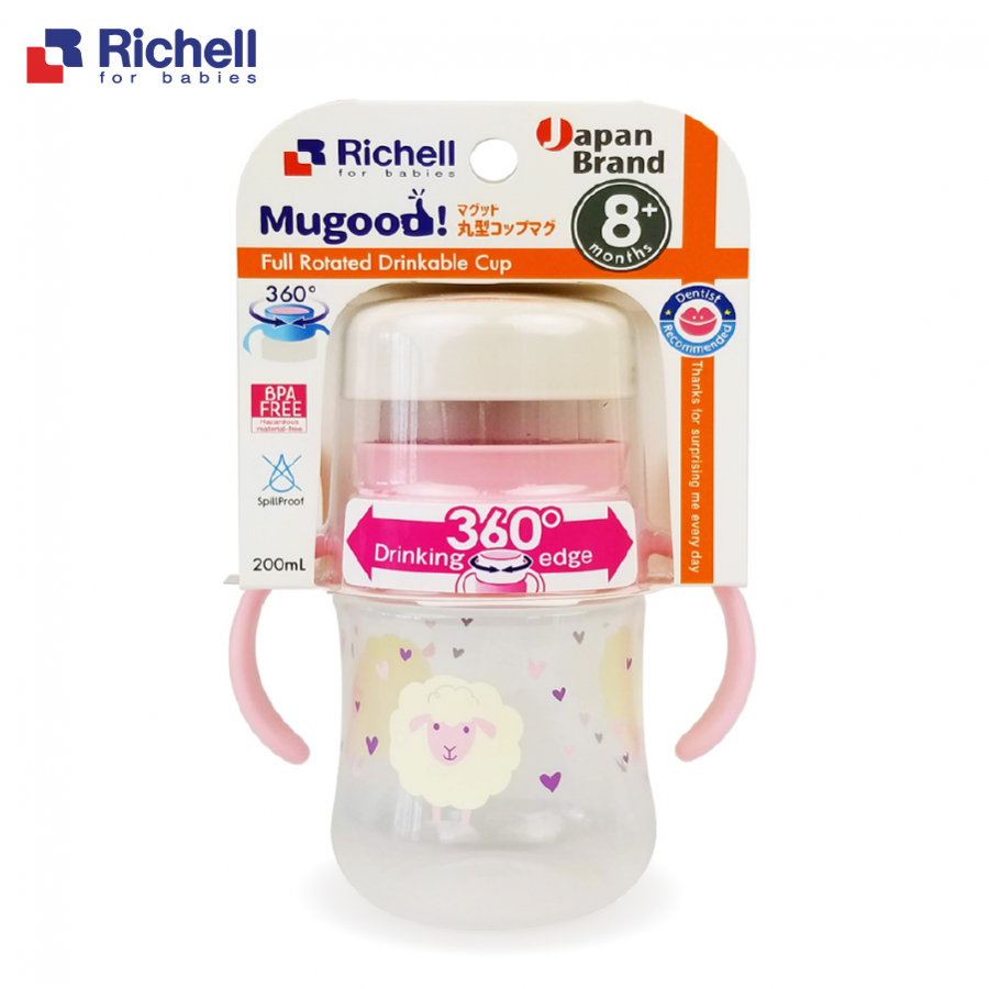 Bình tập uống 360 độ Mugood Richell - Kids Plaza