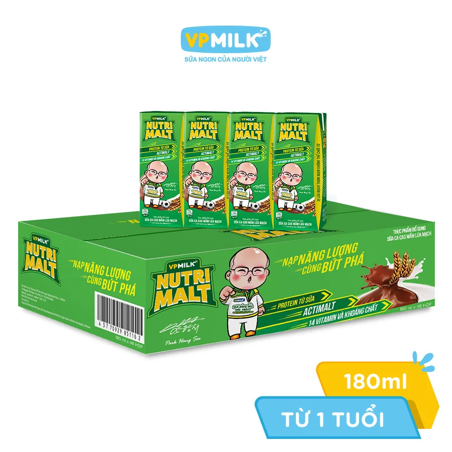 Sữa ca cao mầm lúa mạch Nutrimalt 4x180ml - Kids Plaza