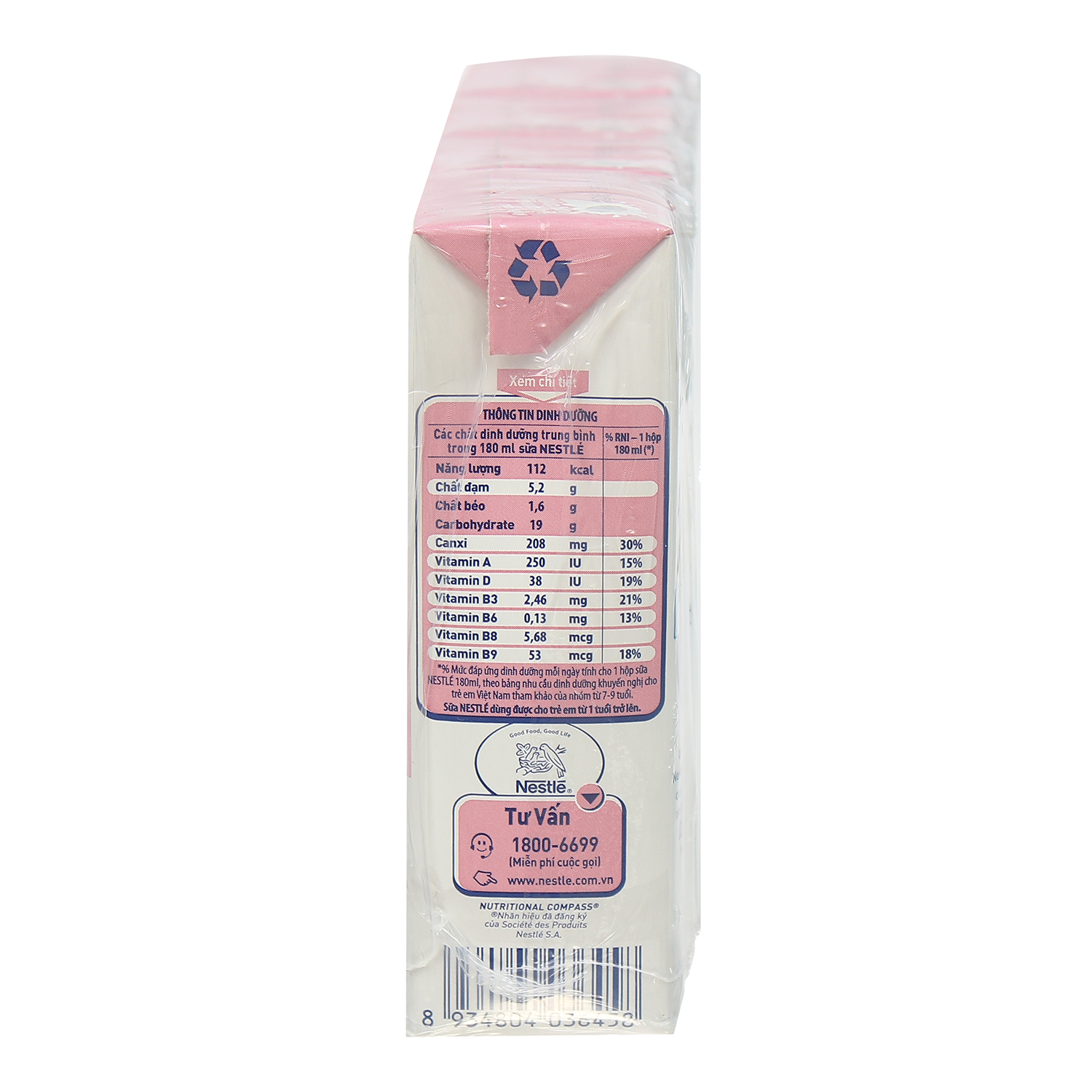 Sữa tiệt trùng Nestle Nutri Strong hương vị dâu tây 180ml cho bé trên 6 ...